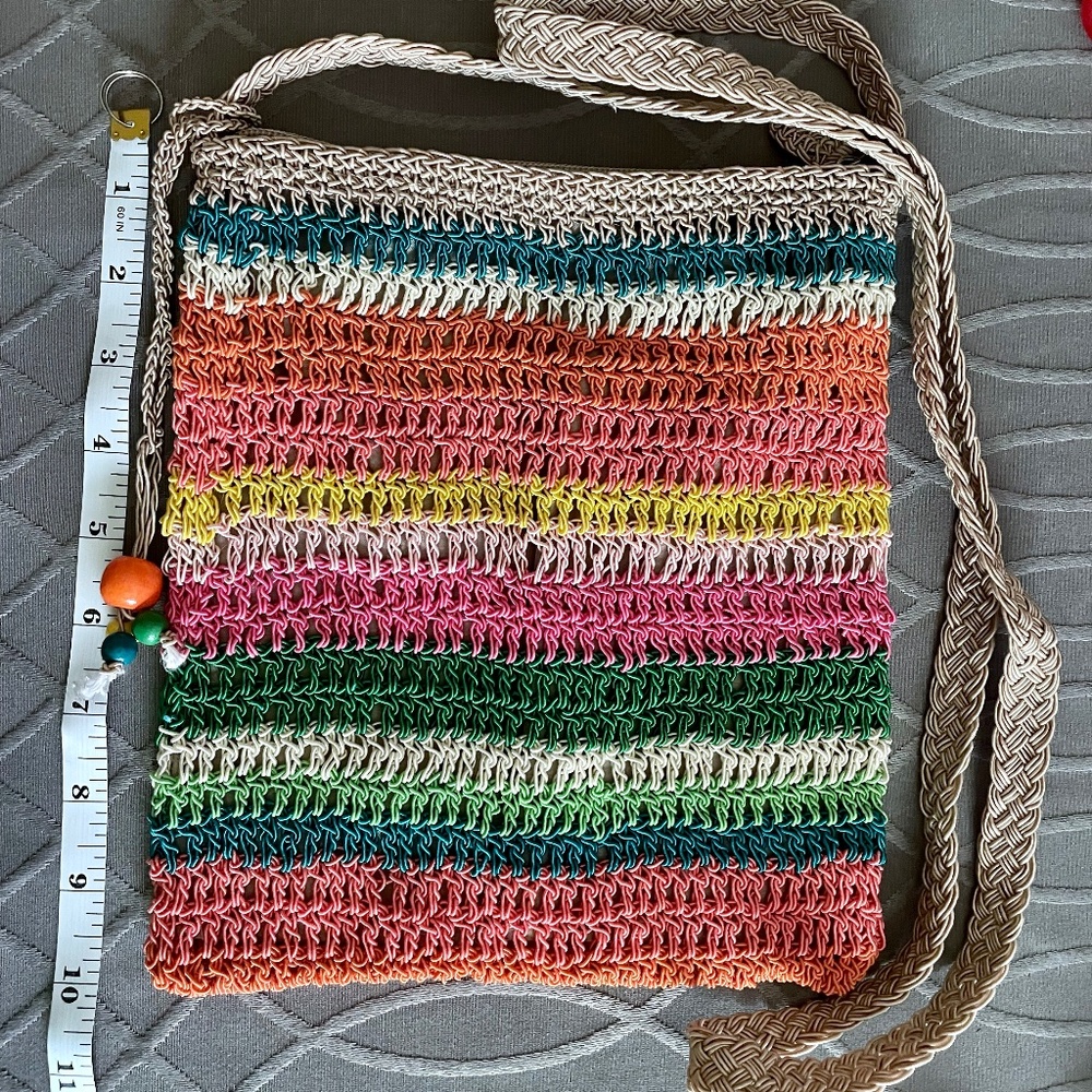 Small Over The Shoulder Striped Bag - Gem